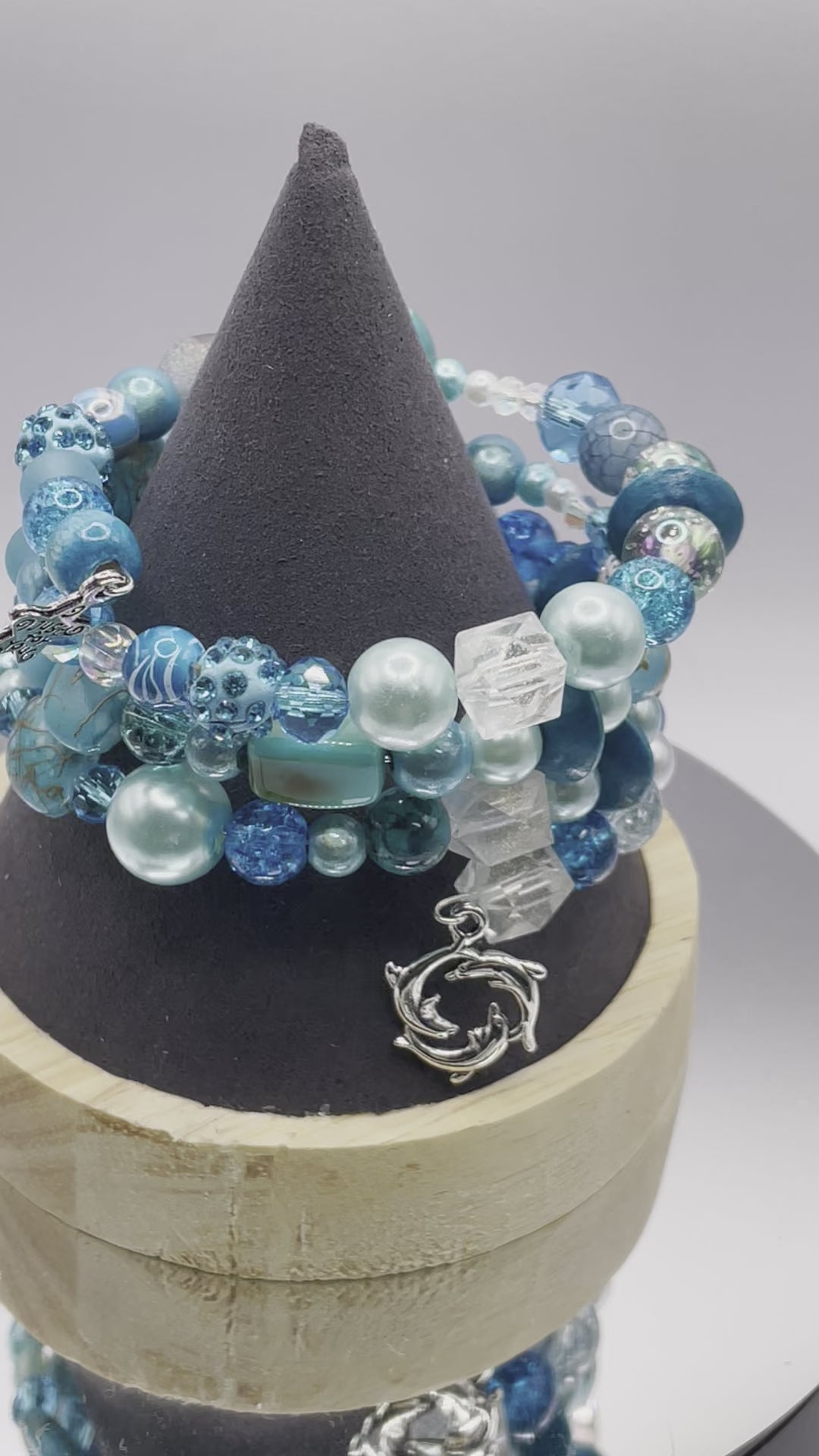 Aqua Memory Wire Bangles – Charmed by Staah